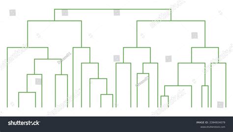Dendrogram Diagram Representing Tree Hierarchical Cluster Stock Vector