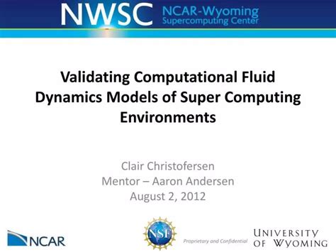 Ppt Validating Computational Fluid Dynamics Models Of Super Computing