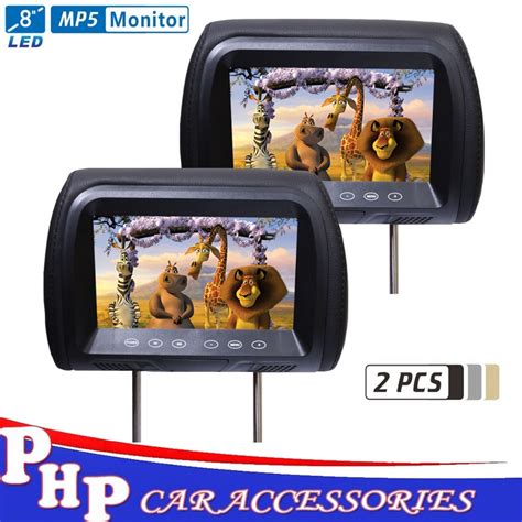 8”tft Led Headrest Monitor Dual Video Input Wireless Remote Control Roadsterrx Auto Accessories