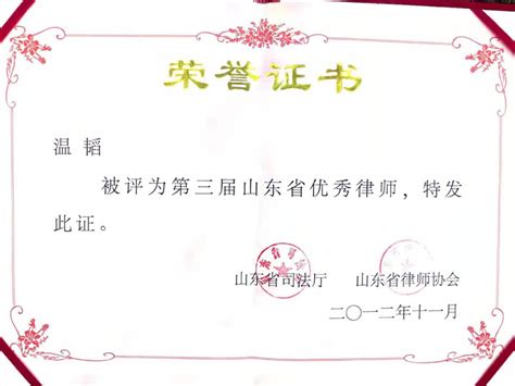 荣誉资质山东众成清泰（聊城）律师事务所