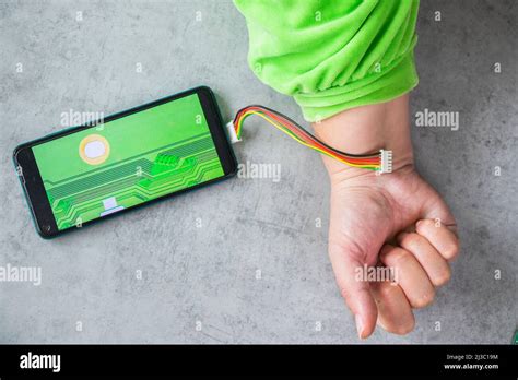 Cable And Mobile Motherboard Parts Digital Communication Cellphone Addicted And Obsession