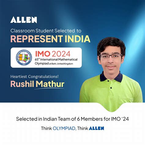 Allen ⭐ Meet Allen Classroom Student Rushil Mathur The Maths Maestro