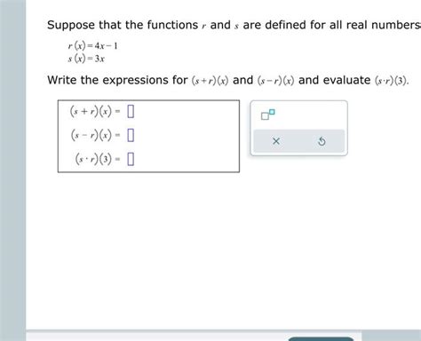 solved suppose that the functions r and s are defined for