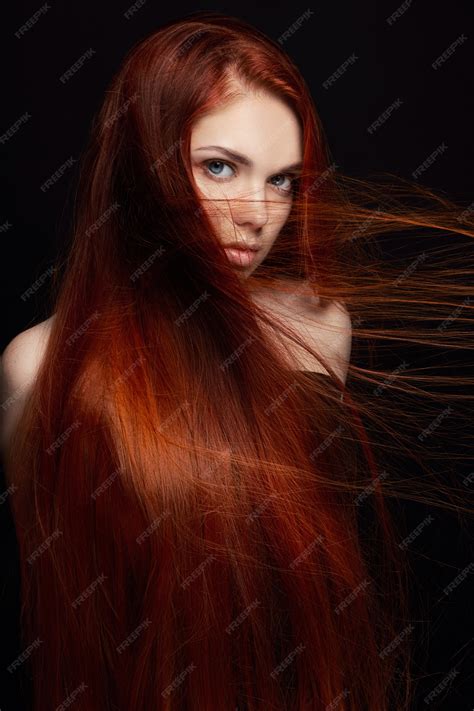 Premium Photo Sexy Beautiful Redhead Girl With Long Hair