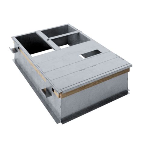 Micrometl Roof Curb 11 Tall Knockdown No Pitch Insulated Deck Pan