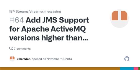 Add Jms Support For Apache Activemq Versions Higher Than 570 · Issue