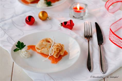 Crespelle Ripiene Al Salmone E Robiola · Unoduetresimangia