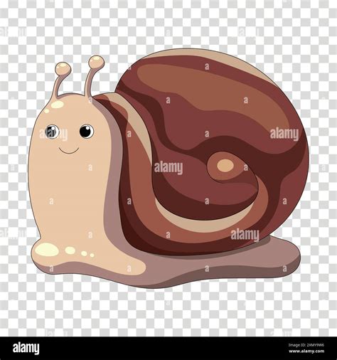 Cute Snail With Brown Shell Stock Vector Image And Art Alamy
