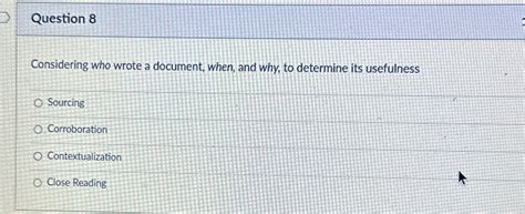 Solved Considering Who Wrote A Document When And Why To Chegg