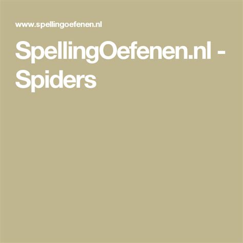 SpellingOefenen Nl Spiders Spider Spelling Lockscreen