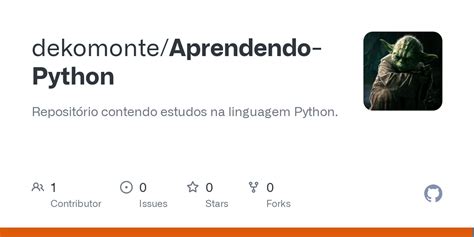 GitHub dekomonte Aprendendo Python Repositório contendo estudos na