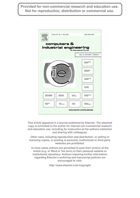 Pdf Economic Design Of X̄ands Control Chart Based On Deployed Manpower And Random Process Shift
