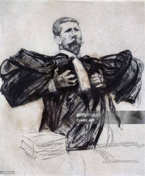 Croquis De Fernand Labori Avocat De La Famille Daflred Dreyfus News Photo Getty Images