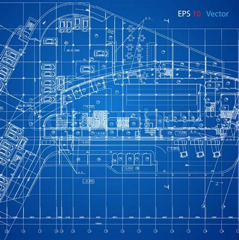 Urban Blueprint Vector Stock Vector Colourbox
