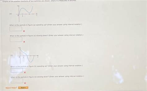 Solved When Is The Particle In Figure A Speeding Up