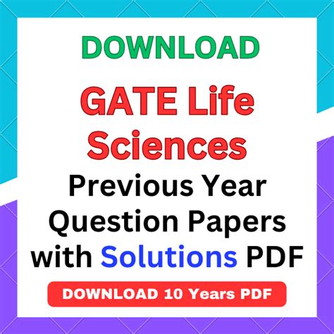 Gate Life Sciences Question Papers Pdf With Solutions