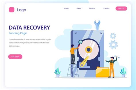 Premium Vector Flat Vector Concept Of Data Recovery Services Data