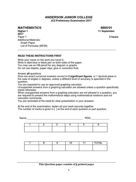 jc2 maths h1 2017 anderson pdf mean teaching mathematics