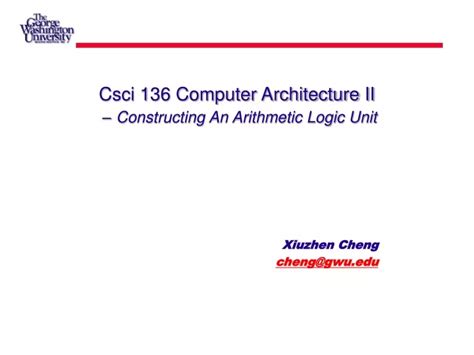 Ppt Csci 136 Computer Architecture Ii Constructing An Arithmetic Logic Unit Powerpoint