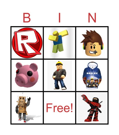 Roblox Bingo Card