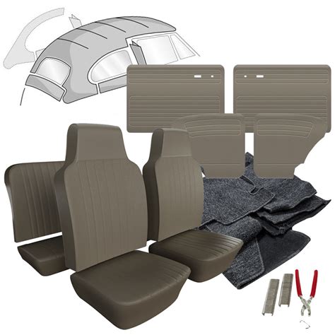 1968 Vw Beetle Sedan Basketweave Vinyl Interior Kit