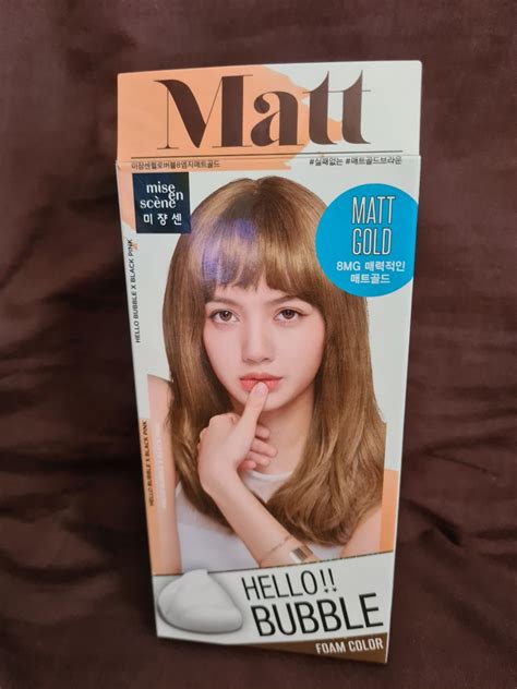 Mise En Scene Hello Bubble Foam Hair Dye Matt Gold Beauty And Personal