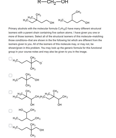 Solved \( \mathrm{R}-\mathrm{CH}_{2}-\mathrm{OH} \)Primary | Chegg.com