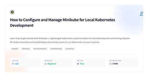 how to configure and manage minikube for local kubernetes development