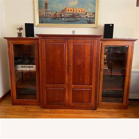 Thomasville Cherry Wood Entertainment Center Aptdeco