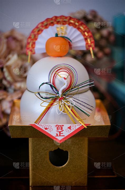 新年年糕贞德镜饼垂直画幅日本料理冬天无人一月摄影