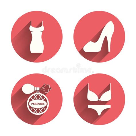 Women Dress Icon Shoe Sign Stock Vector Illustration Of Label