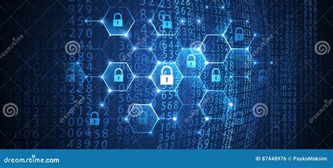Internet Security Background Vector Stock Vector Illustration Of