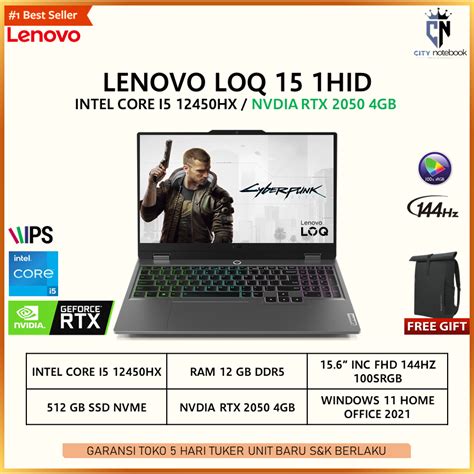 Jual Laptop Lenovo Loq I Hx Rtx Gb Gb Gb W Ohs Fhd Hz Srgb