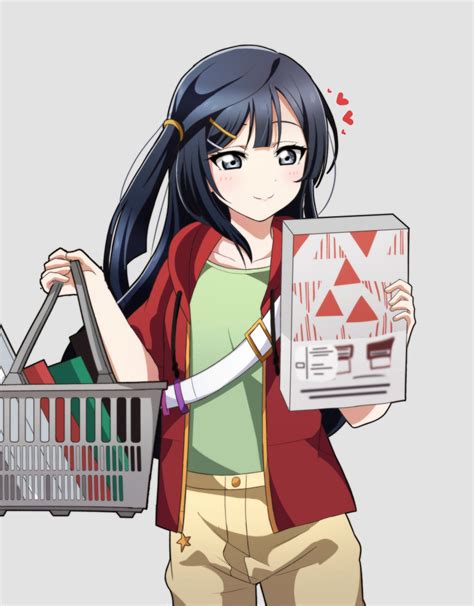 Safebooru 1girl Bangs Black Hair Blush Collarbone Grey Background