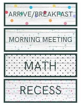 Schedule Labels By Sara Hibdon TPT Schedule Labels By Sara Hibdon TPT