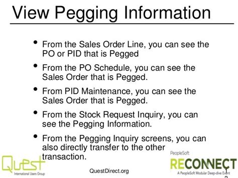 Inventory Pegging In Peoplesoft Financials Supply Chain