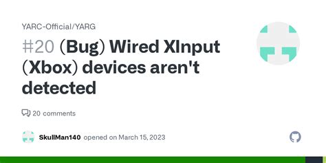 Bug Wired XInput Xbox Devices Aren T Detected Issue 20 YARC