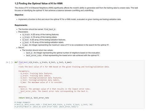 Solved 12 ﻿finding The Optimal Value Of K For Knnthe Choice