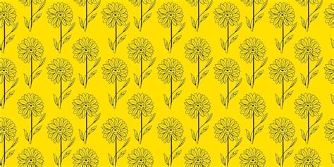 Premium Vector Sunflower Pattern