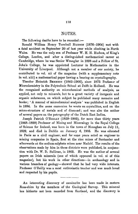 Notes | Mineralogical magazine and journal of the Mineralogical Society ...