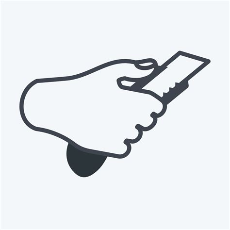 Icon Holding Paper Cutter Suitable For Hand Actions Symbol Glyph Style Simple Design Editable