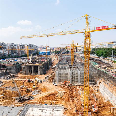 Qtz63 T5013 6 Ton 50m Jib Hammer Head Tower Crane Price Go Higher Suspended Platform Passenger