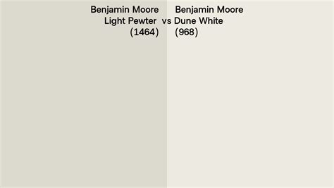 Benjamin Moore Light Pewter Vs Dune White Side By Side Comparison