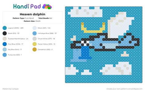 Heaven Dolphin Fuse Bead Pattern Kandi Pad Kandi Patterns Fuse