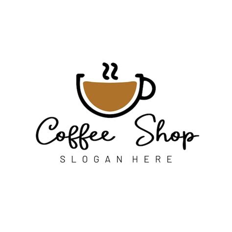 무료 벡터 커피 요소와 커피 로고 벡터 프리미엄 벡터