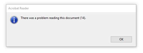 Error 14 Opening Pdf File Expected A Dict Object Adobe Community