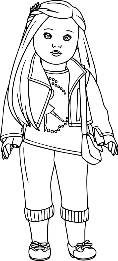 American Girl Coloring Page