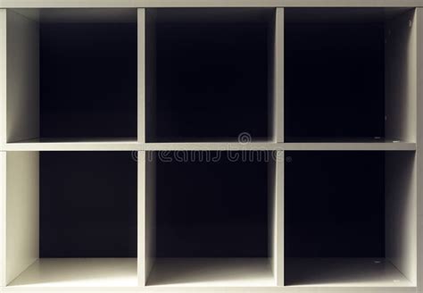 Empty Office Or Bookcase Library Shelves Stock Image Image Of White