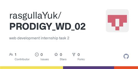 GitHub RasgullaYuk PRODIGY WD Web Development Internship Task