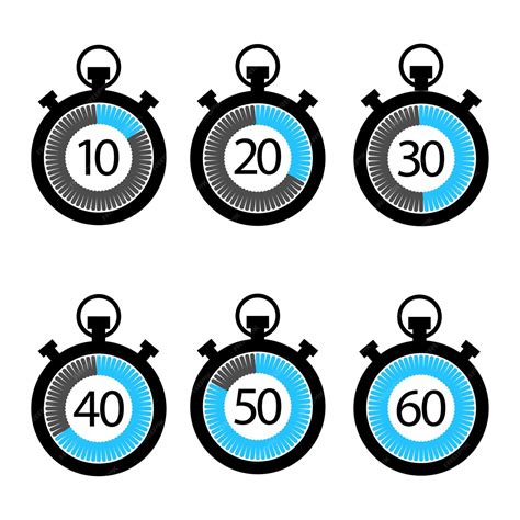 Premium Vector Stopwatch Icon Set Time Clock Blue Stopwatches Set